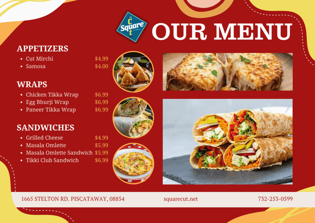 Squarecut Bakery In-Store Menu | Piscataway, NJ
